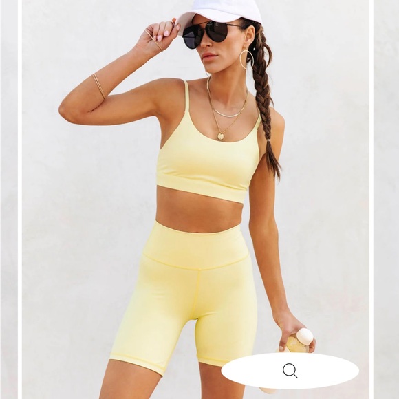 Vici | Shorts | Vici Yellow Workout Set | Poshmark